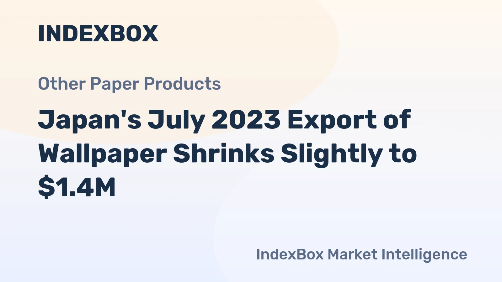 Japan's July 2023 Export of Wallpaper Shrinks Slightly to $1.4M
