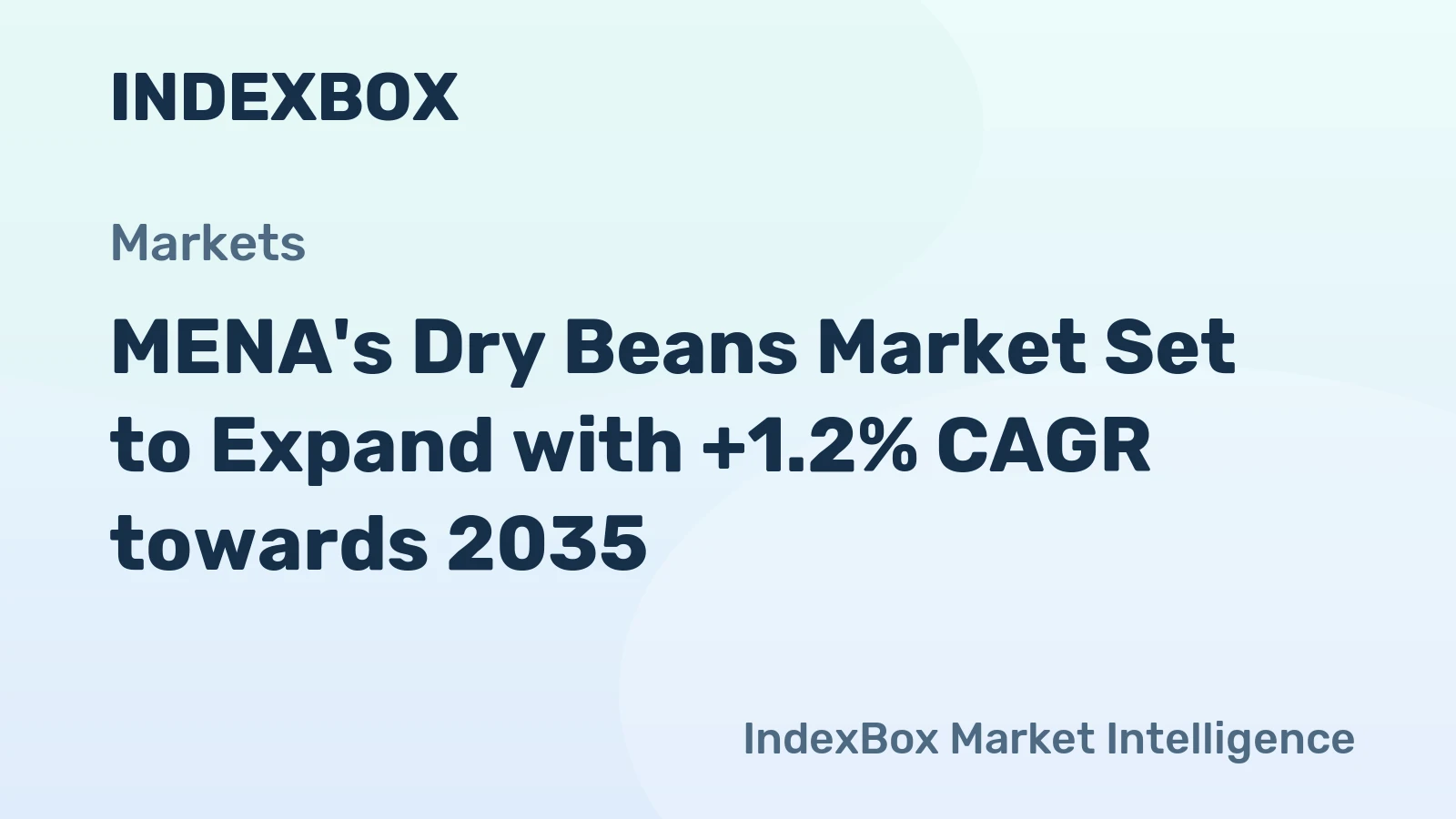 MENA's Dry Beans Market Set to Expand with +1.2% CAGR towards 2035