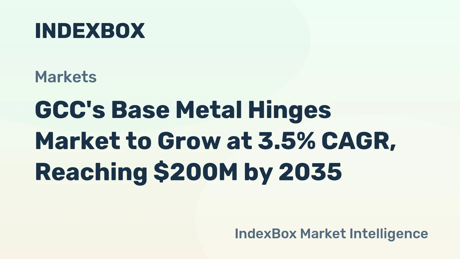 GCC's Base Metal Hinges Market to Grow at 3.5% CAGR, Reaching $200M by 2035