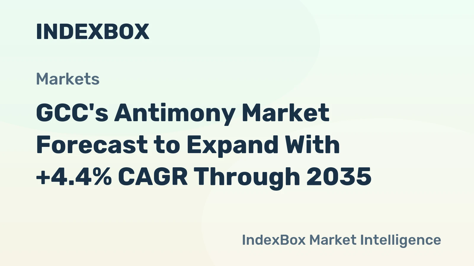 GCC's Antimony Market Forecast to Expand With +4.4% CAGR Through 2035