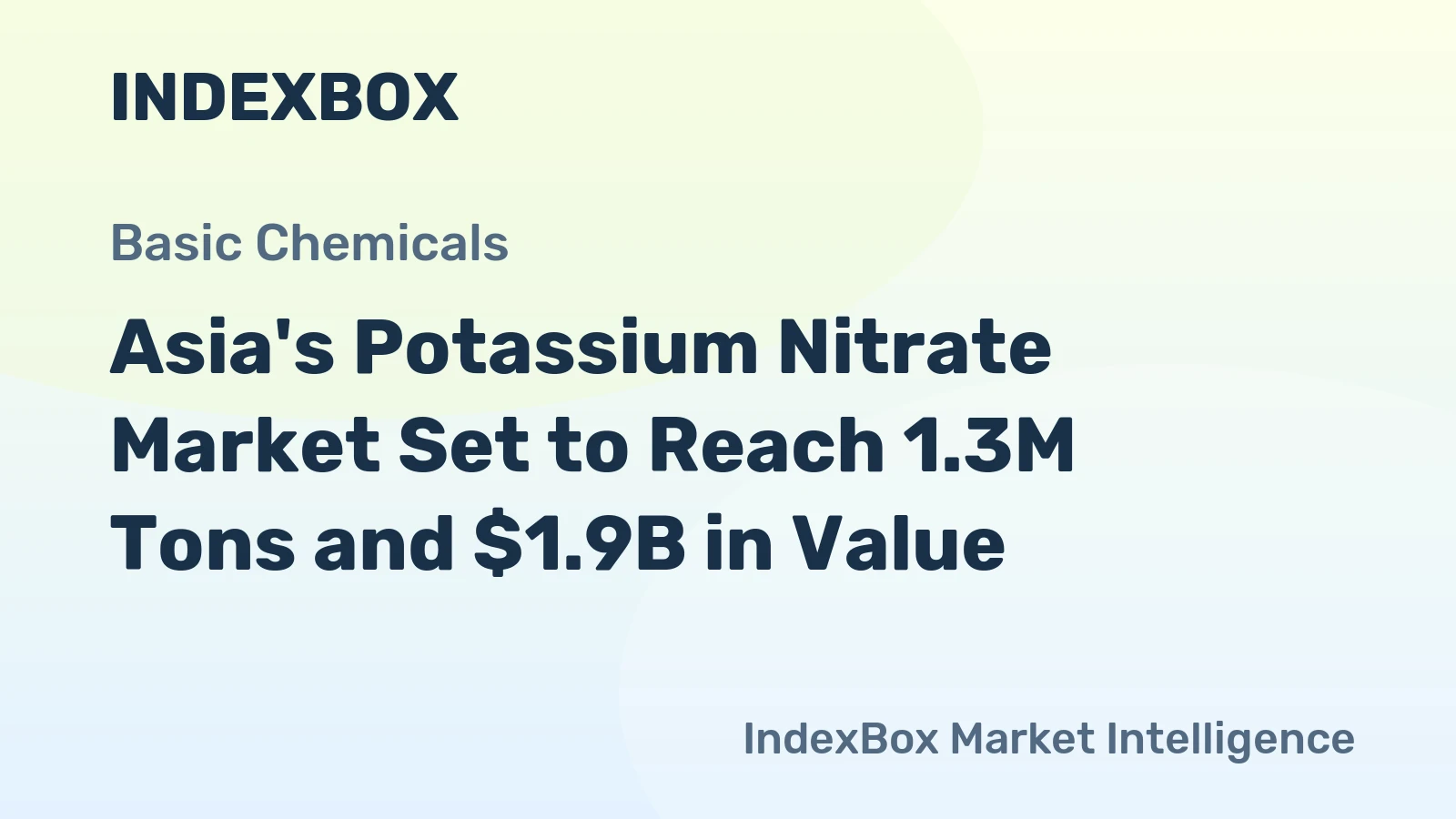 Asia's Potassium Nitrate Market Set to Reach 1.3M Tons and $1.9B in Value
