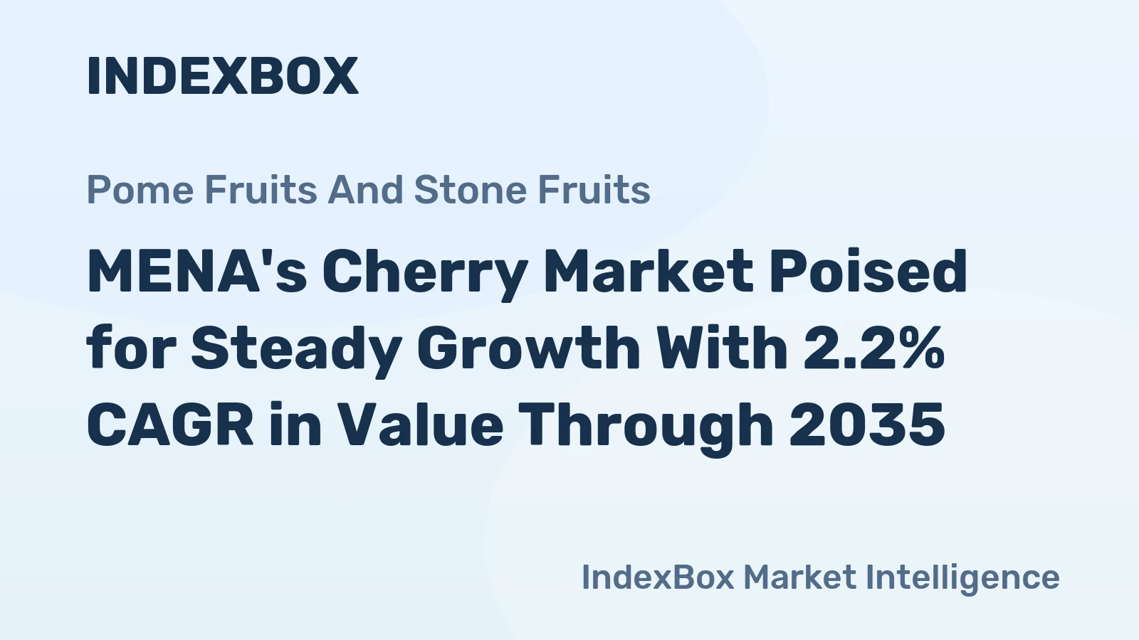 MENA's Cherry Market Poised for Steady Growth With 2.2% CAGR in Value Through 2035