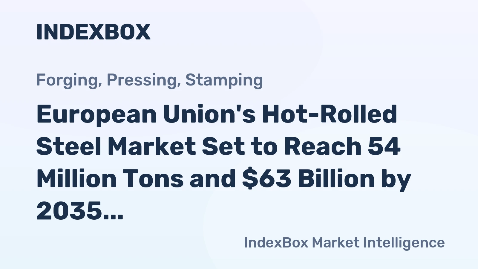 European Union's Hot-Rolled Steel Market Set to Reach 54 Million Tons and $63 Billion by 2035