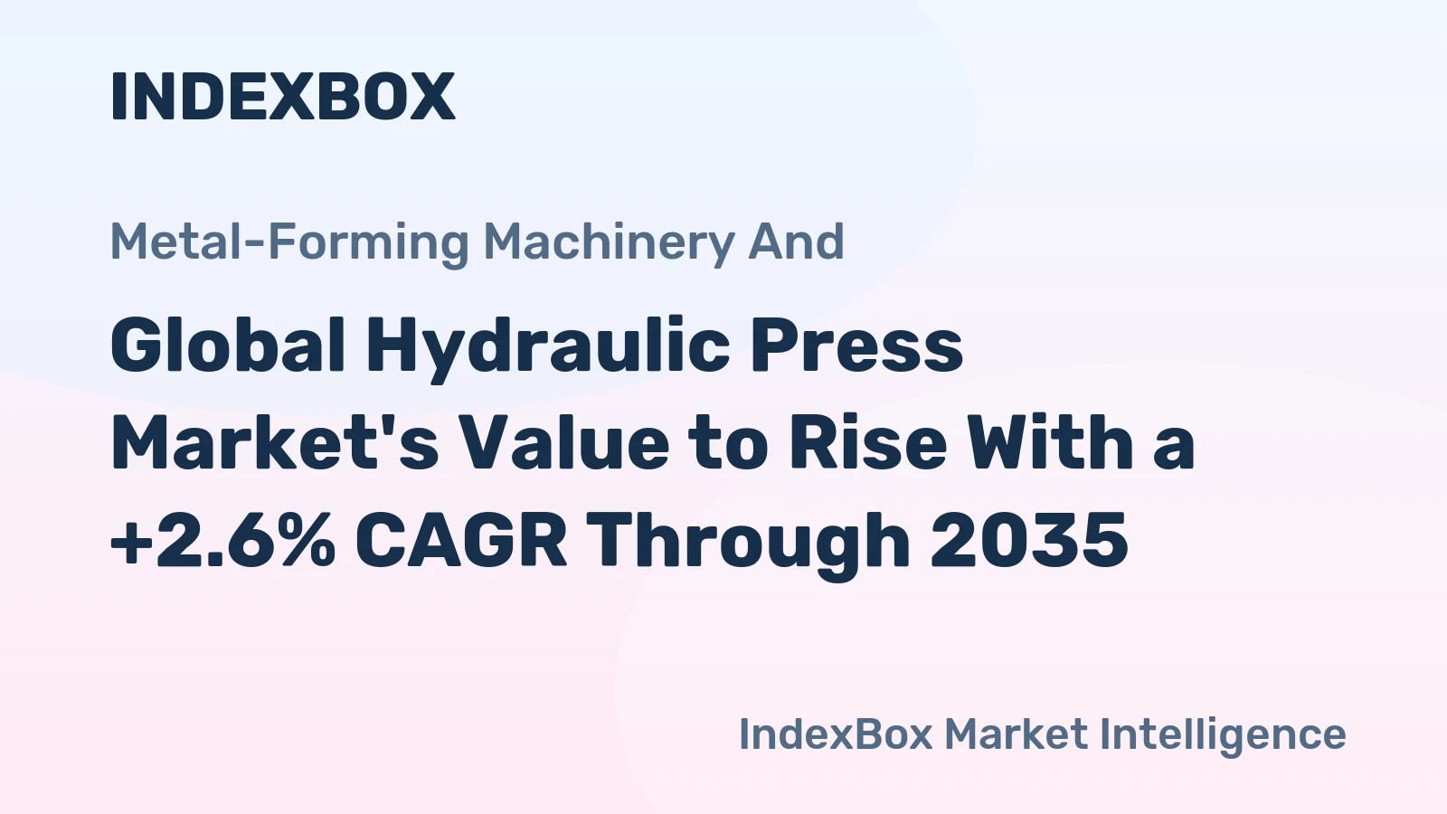 Global Hydraulic Press Market's Value to Rise With a +2.6% CAGR Through 2035