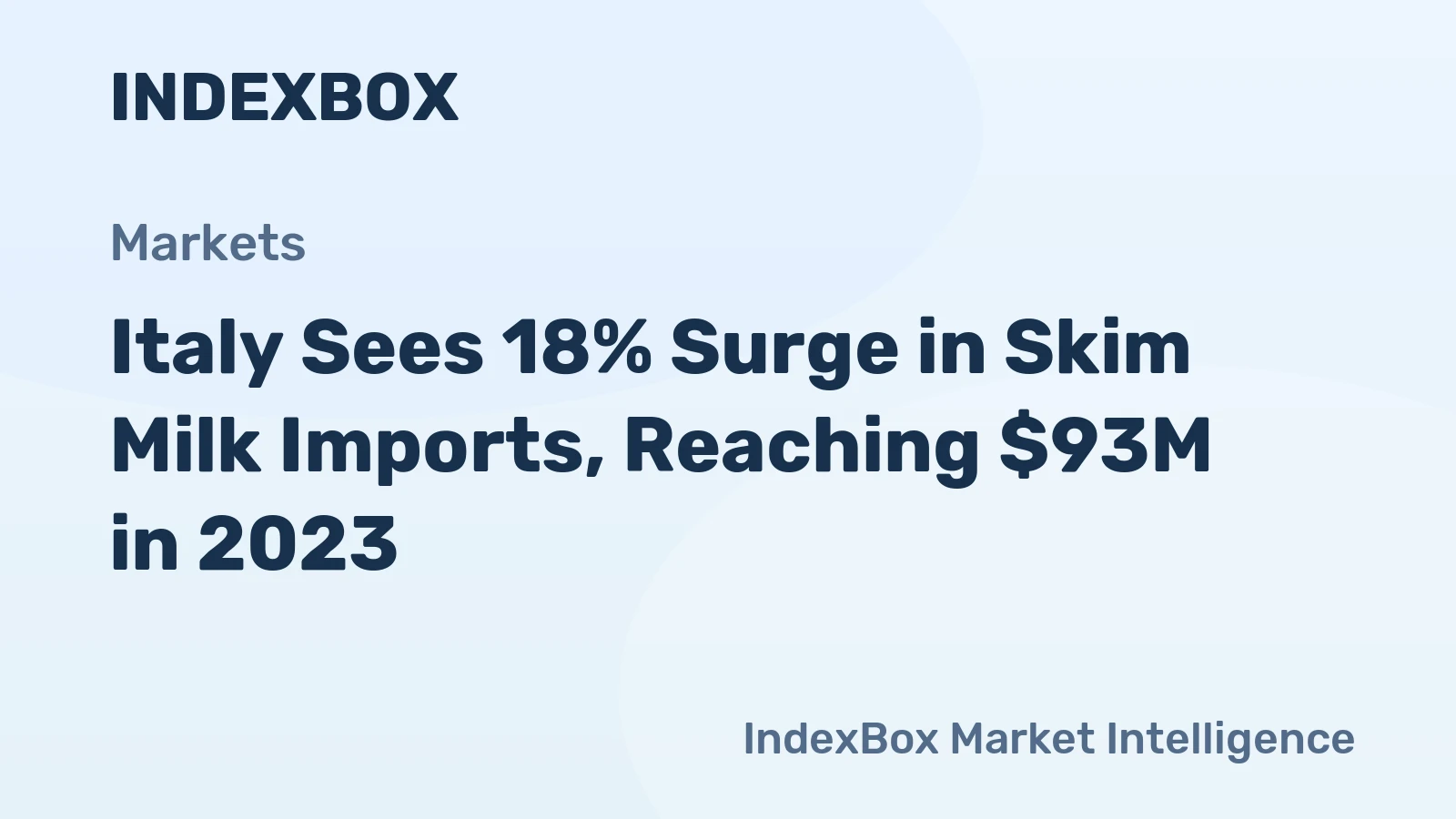 Italy Sees 18% Surge in Skim Milk Imports, Reaching $93M in 2023