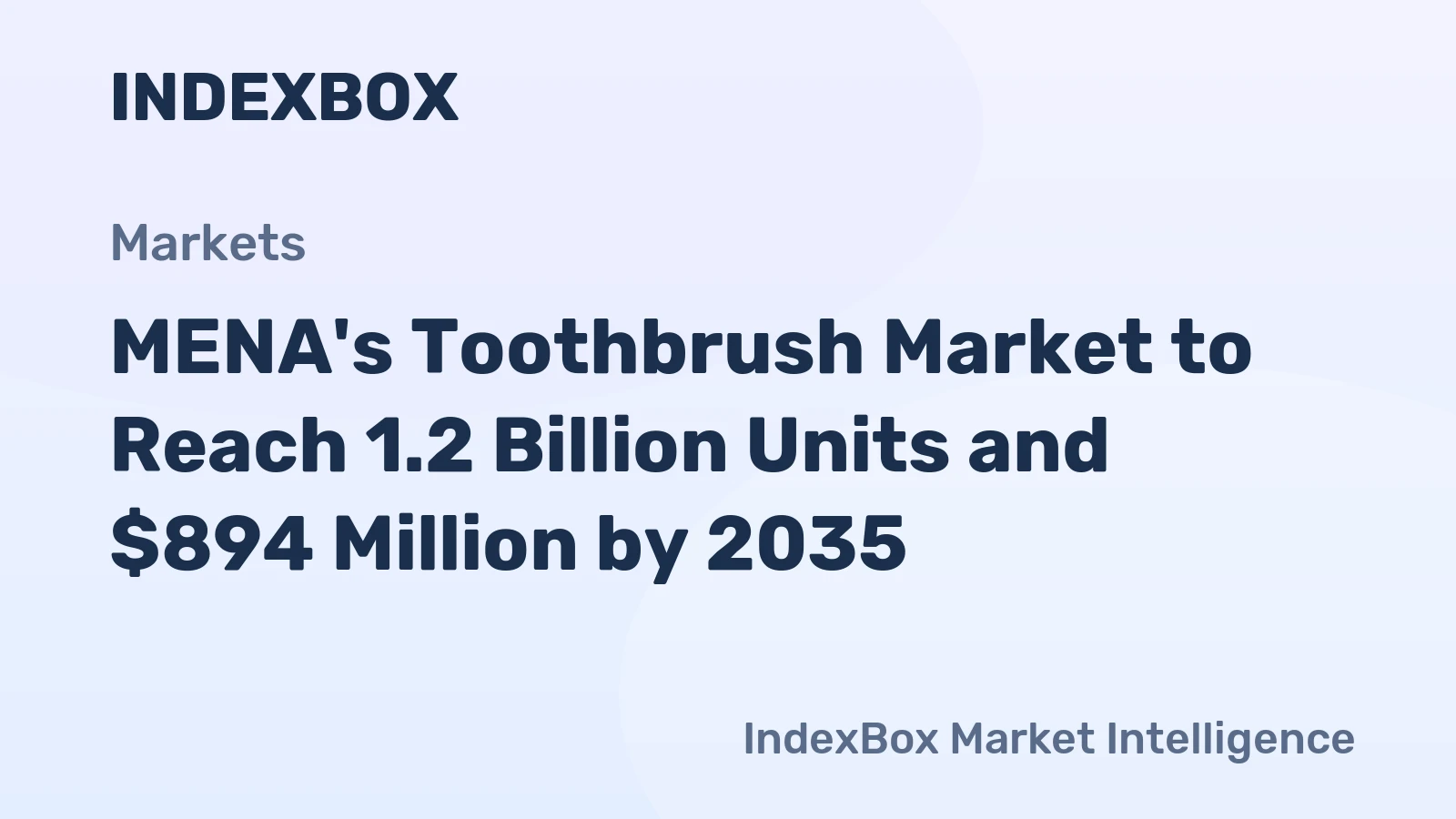 MENA's Toothbrush Market to Reach 1.2 Billion Units and $894 Million by 2035