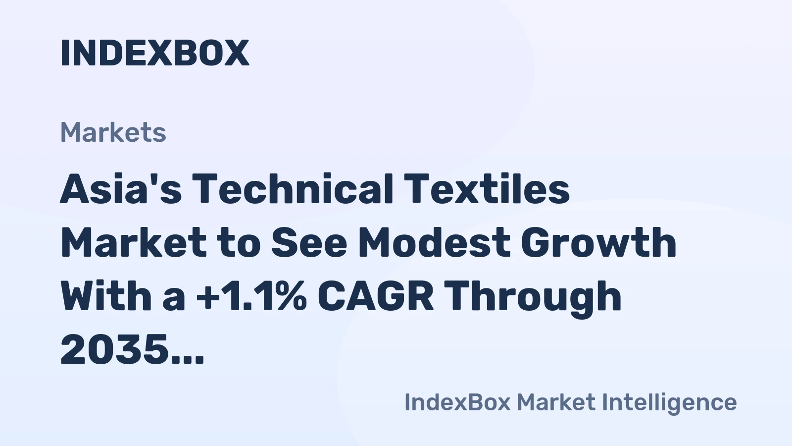 Asia's Technical Textiles Market to See Modest Growth With a +1.1% CAGR Through 2035