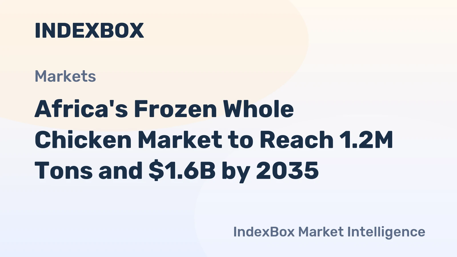 Africa's Frozen Whole Chicken Market to Reach 1.2M Tons and $1.6B by 2035