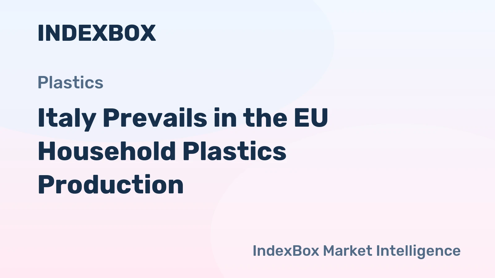 Italy Prevails in the EU Household Plastics Production