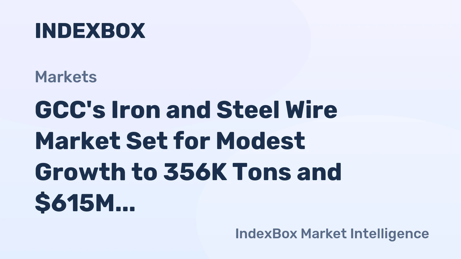GCC's Iron and Steel Wire Market Set for Modest Growth to 356K Tons and $615M by 2035