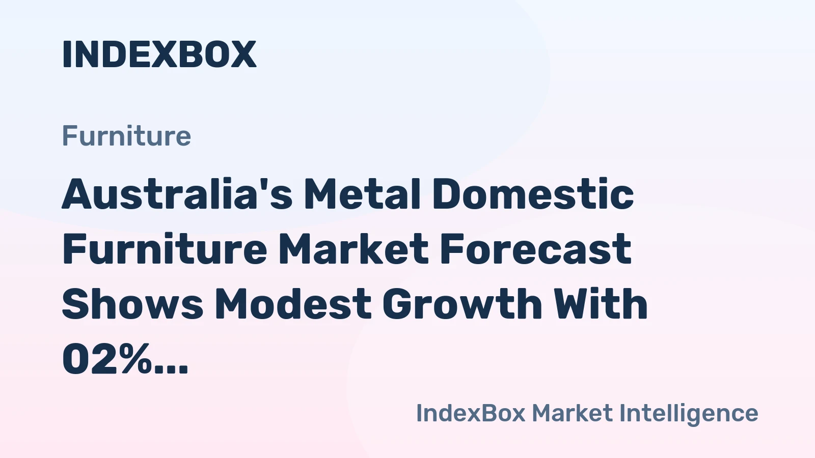 Australia's Metal Domestic Furniture Market Forecast Shows Modest Growth With 02% CAGR Through 2035