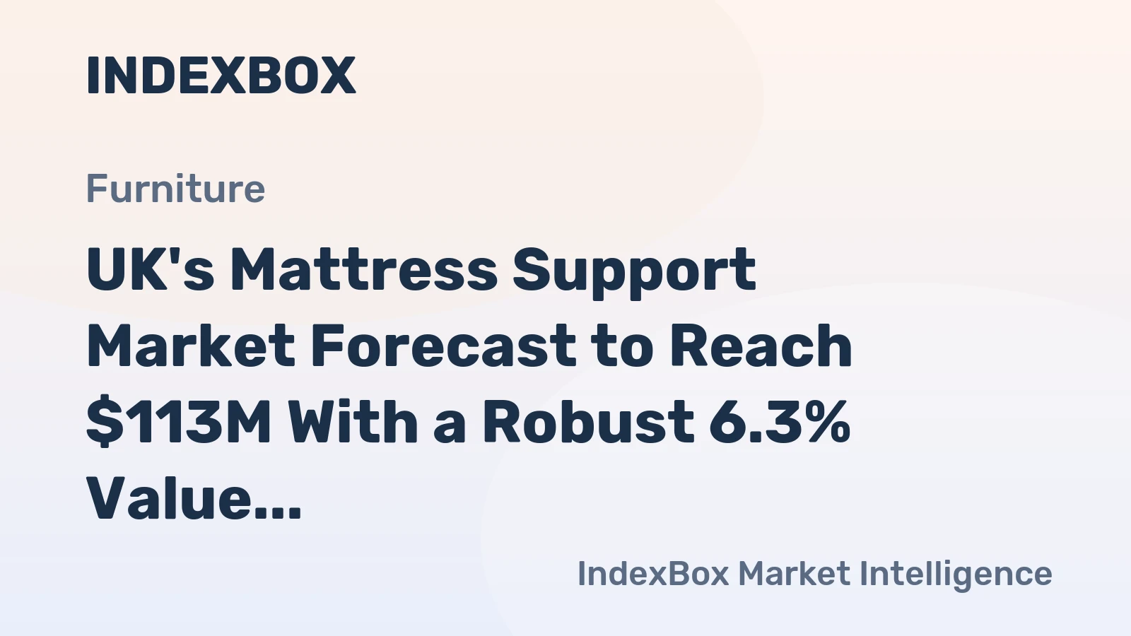 UK's Mattress Support Market Forecast to Reach $113M With a Robust 6.3% Value CAGR