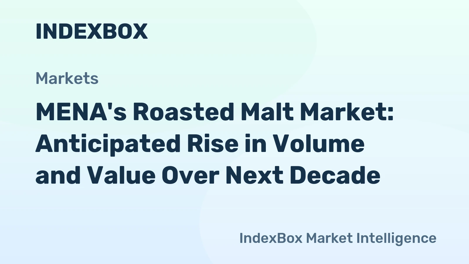 MENA's Roasted Malt Market: Anticipated Rise in Volume and Value Over Next Decade