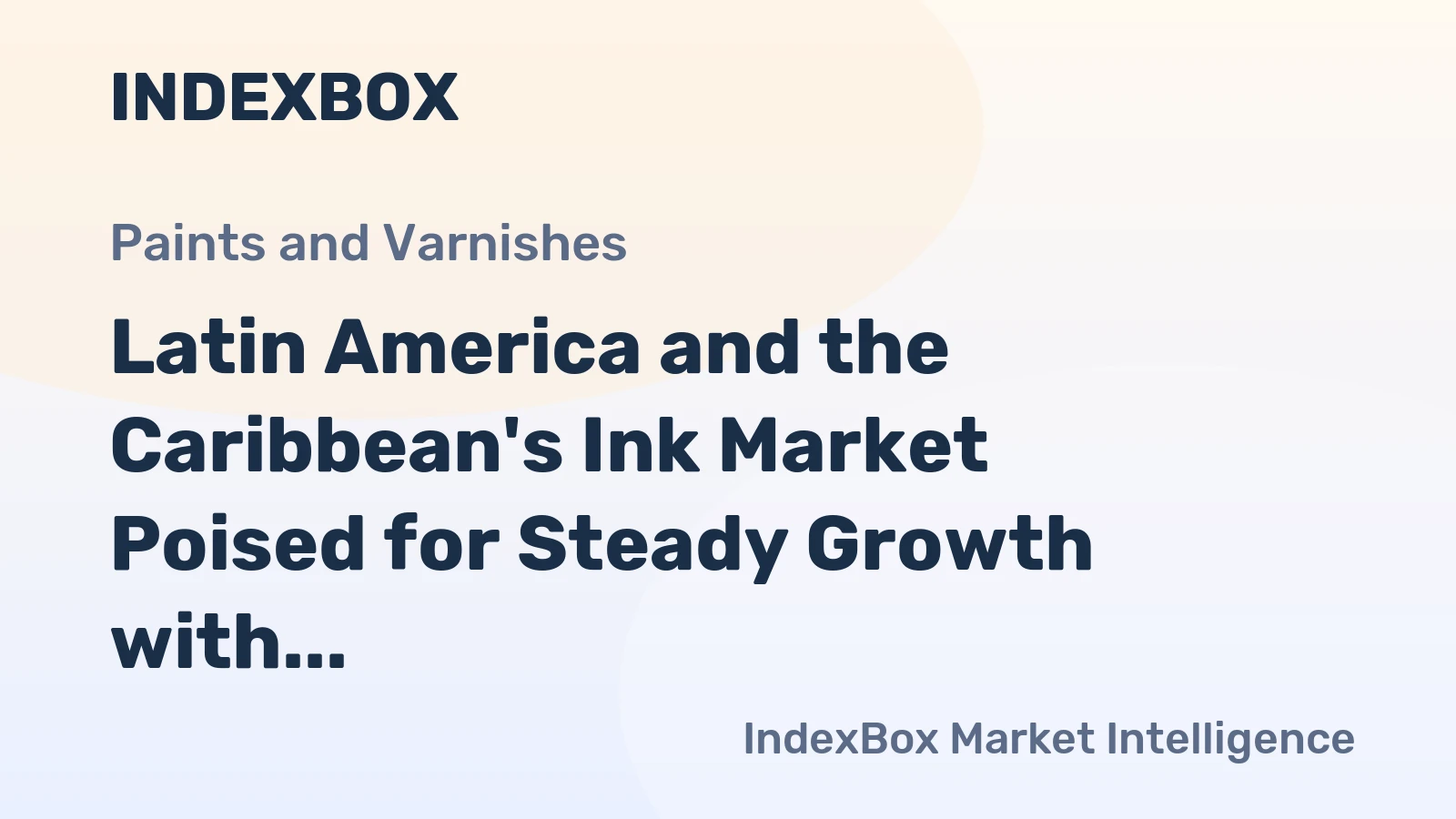 Latin America and the Caribbean's Ink Market Poised for Steady Growth with +1.1% CAGR Through 2035
