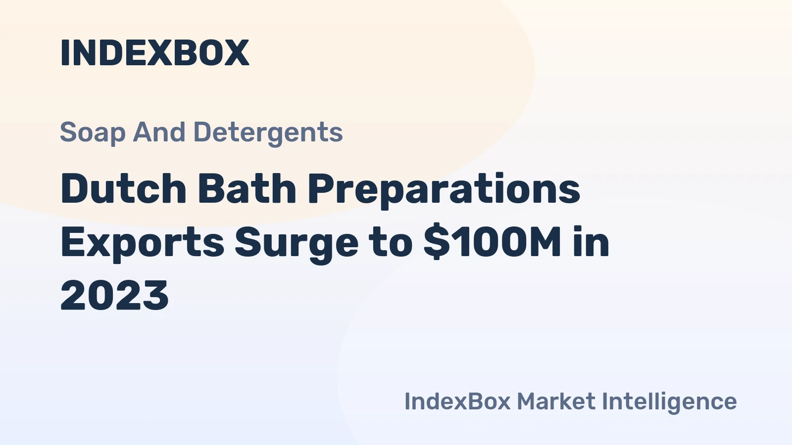 Dutch Bath Preparations Exports Surge to $100M in 2023