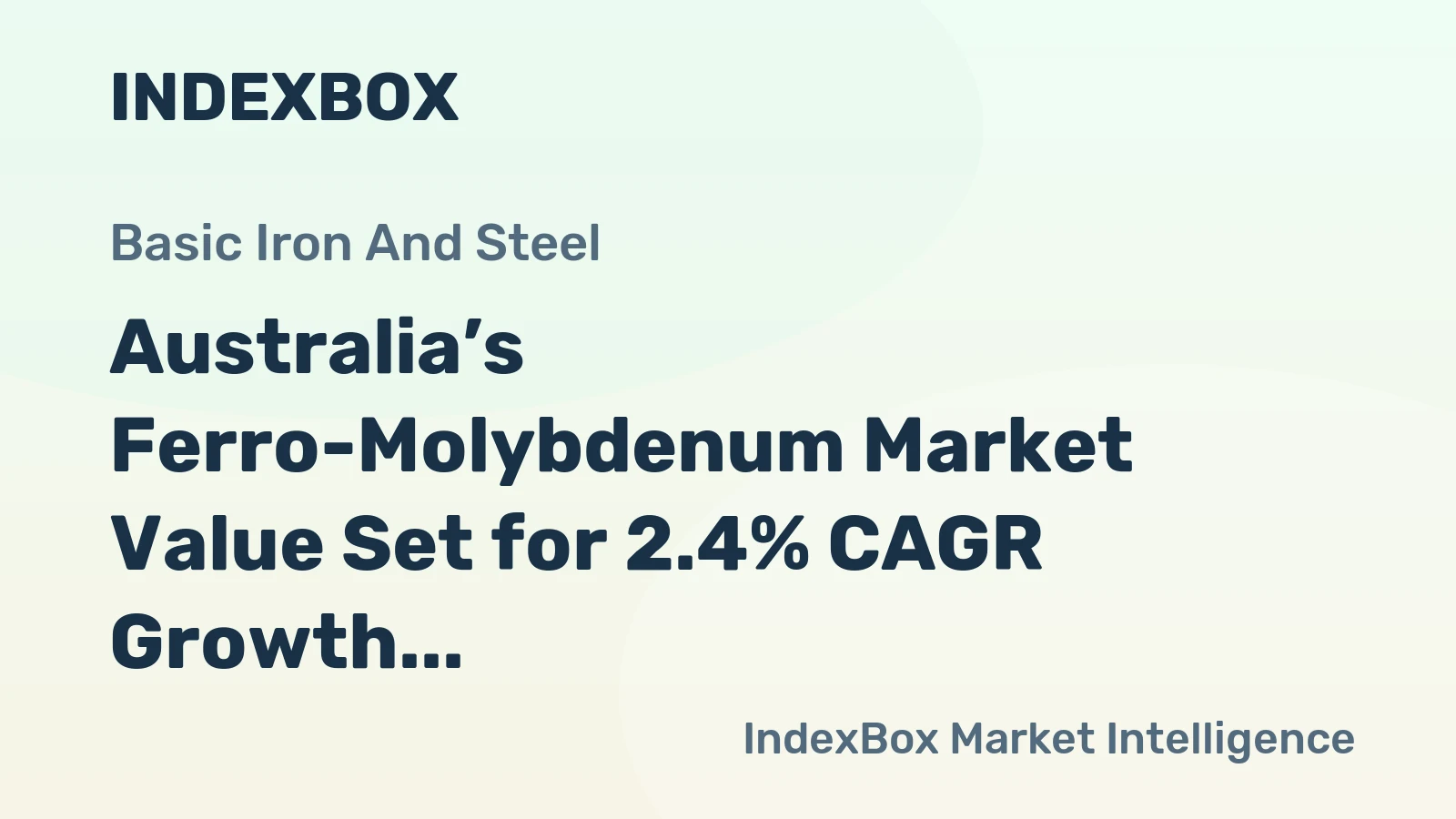Australia’s Ferro-Molybdenum Market Value Set for 2.4% CAGR Growth Through 2035
