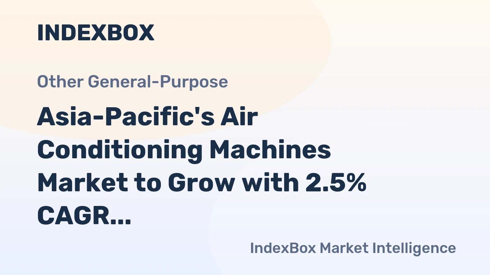 Asia-Pacific's Air Conditioning Machines Market to Grow with 2.5% CAGR, Reaching $51.8B by 2035