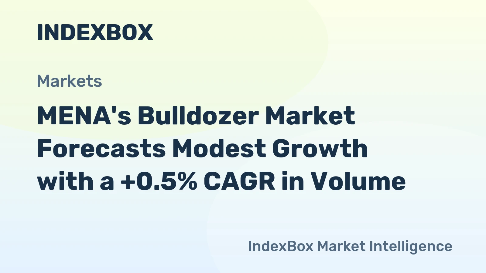 MENA's Bulldozer Market Forecasts Modest Growth with a +0.5% CAGR in Volume