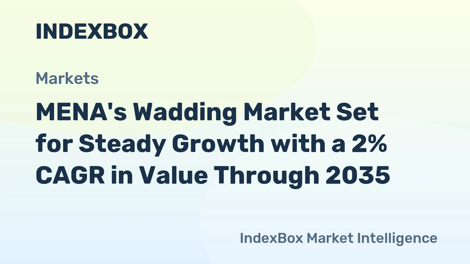 MENA's Wadding Market Set for Steady Growth with a 2% CAGR in Value Through 2035