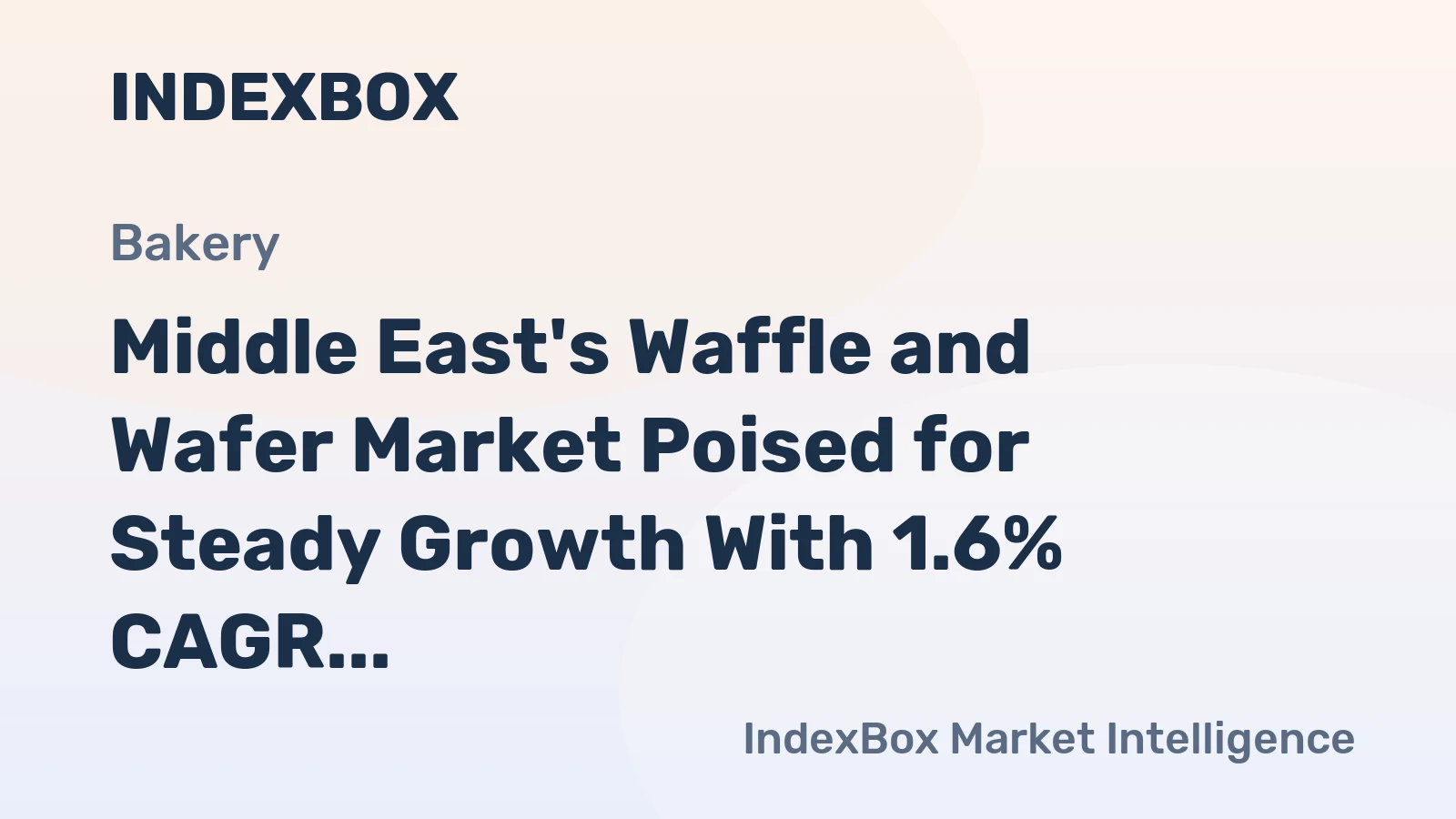 Middle East's Waffle and Wafer Market Poised for Steady Growth With 1.6% CAGR Through 2035