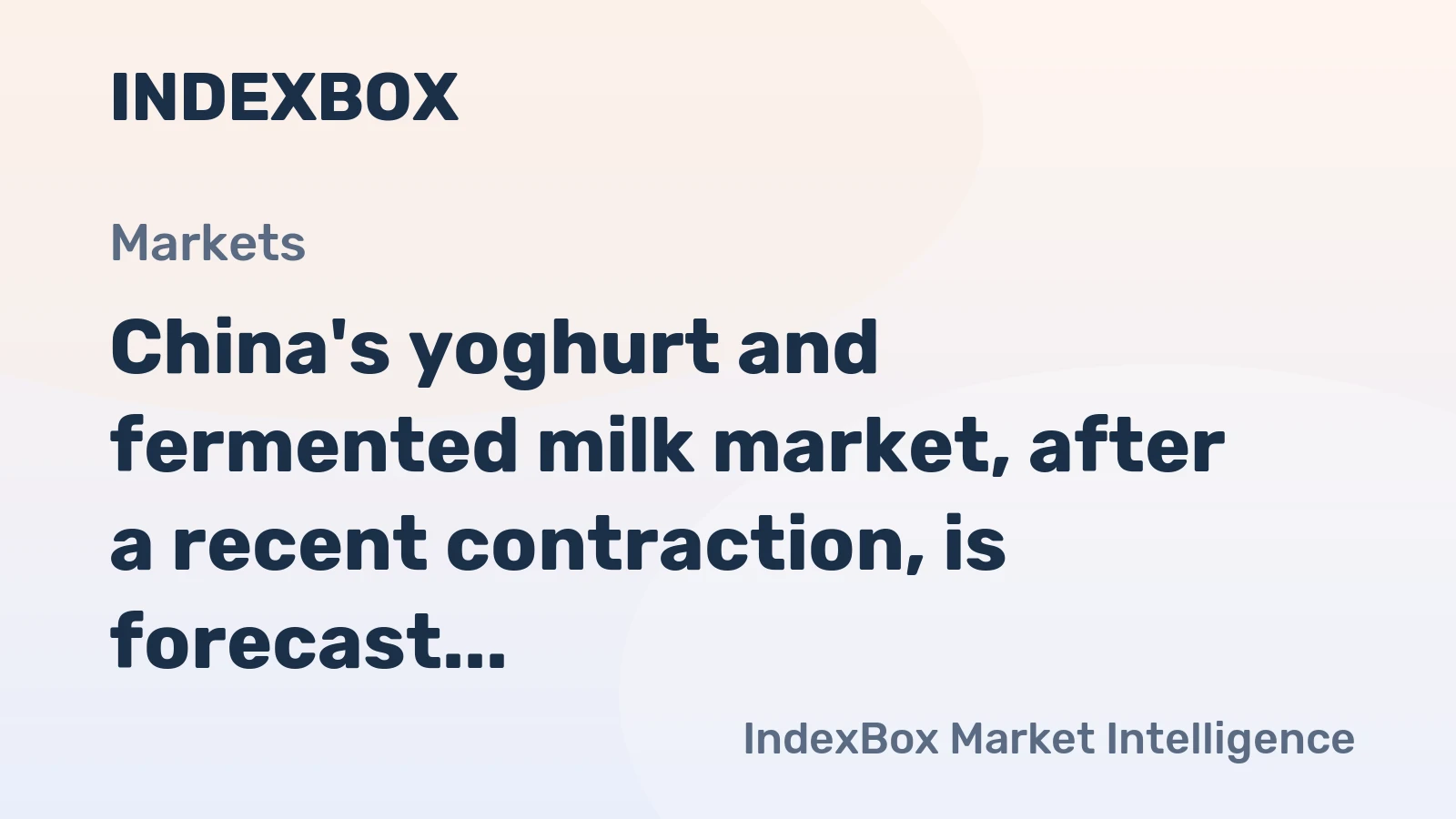China's yoghurt and fermented milk market, after a recent contraction, is forecast to grow to 42K tons in volume and $112M in value by 2035.