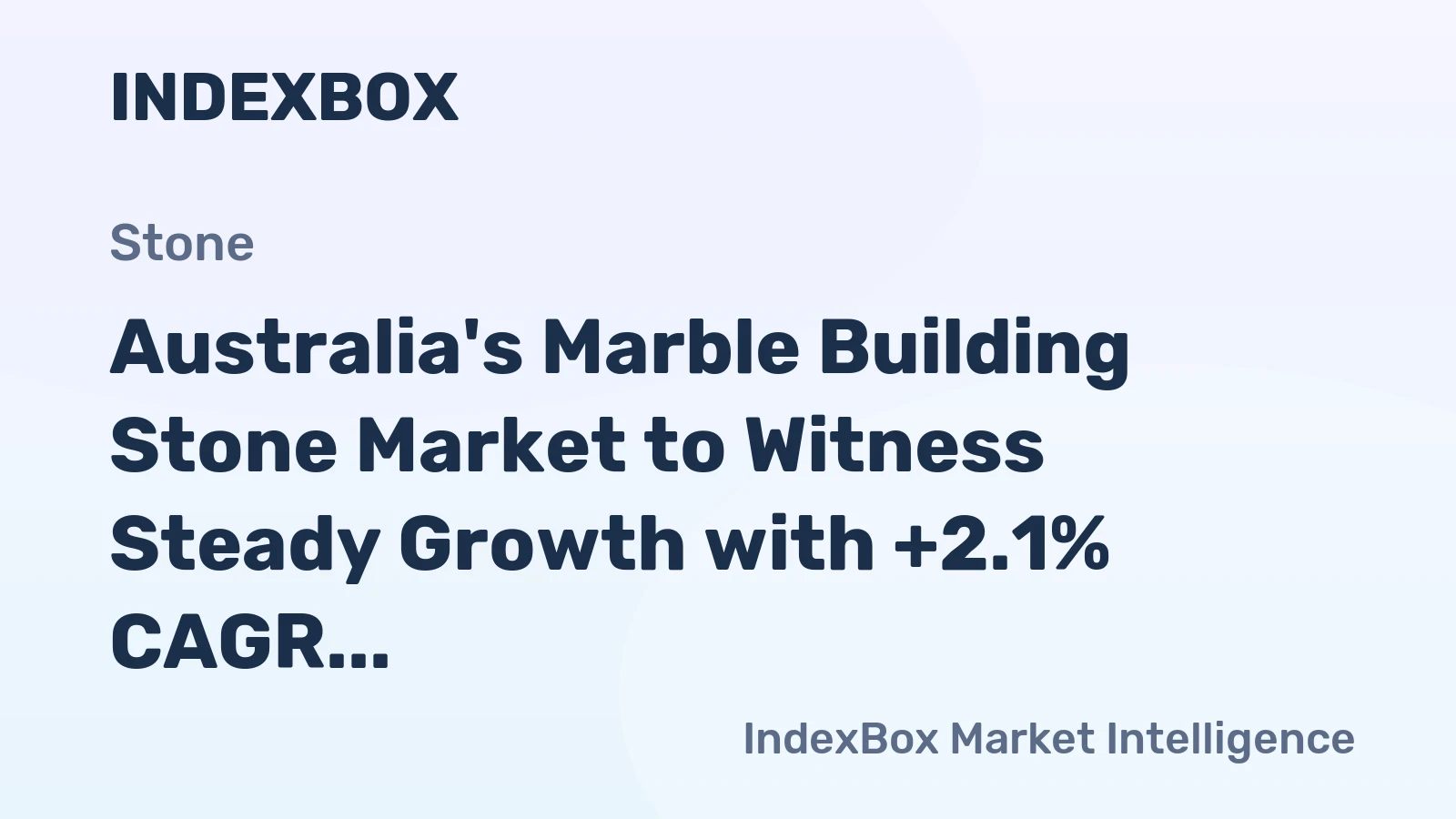 Australia's Marble Building Stone Market to Witness Steady Growth with +2.1% CAGR in Volume and +5.8% CAGR in Value from 2024-2035