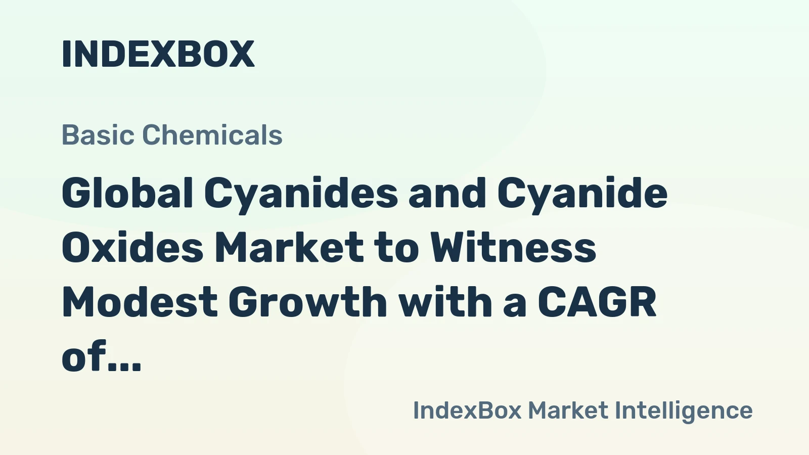 Global Cyanides and Cyanide Oxides Market to Witness Modest Growth with a CAGR of +1.0% from 2024 to 2035