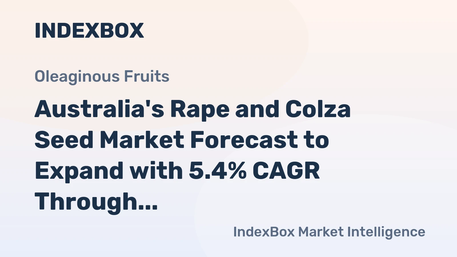 Australia's Rape and Colza Seed Market Forecast to Expand with 5.4% CAGR Through 2035