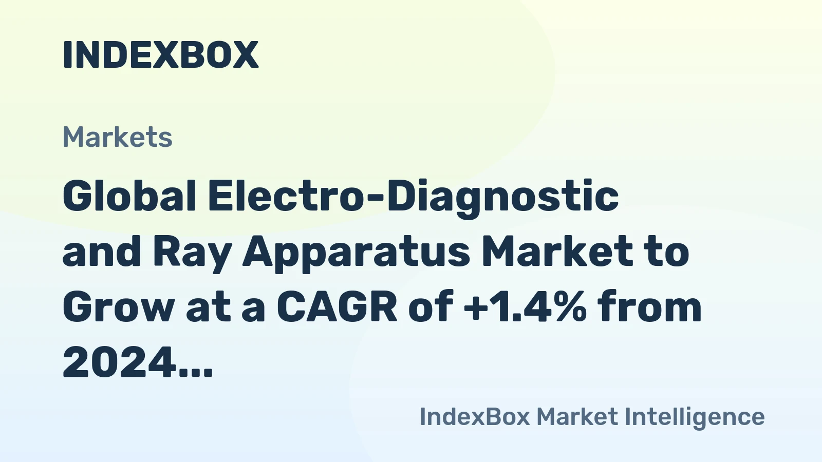 Global Electro-Diagnostic and Ray Apparatus Market to Grow at a CAGR of +1.4% from 2024 to 2035, Reaching 4.8B Units