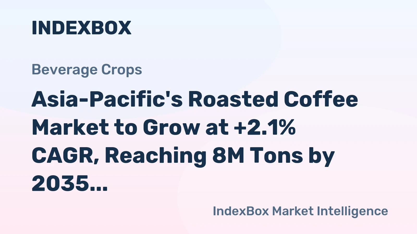 Asia-Pacific's Roasted Coffee Market to Grow at +2.1% CAGR, Reaching 8M Tons by 2035