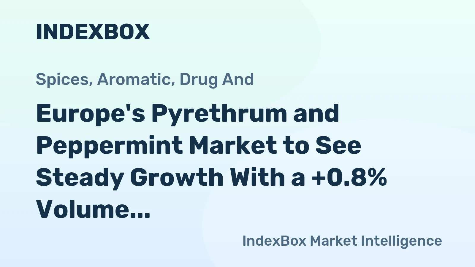 Europe's Pyrethrum and Peppermint Market to See Steady Growth With a +0.8% Volume CAGR Through 2035