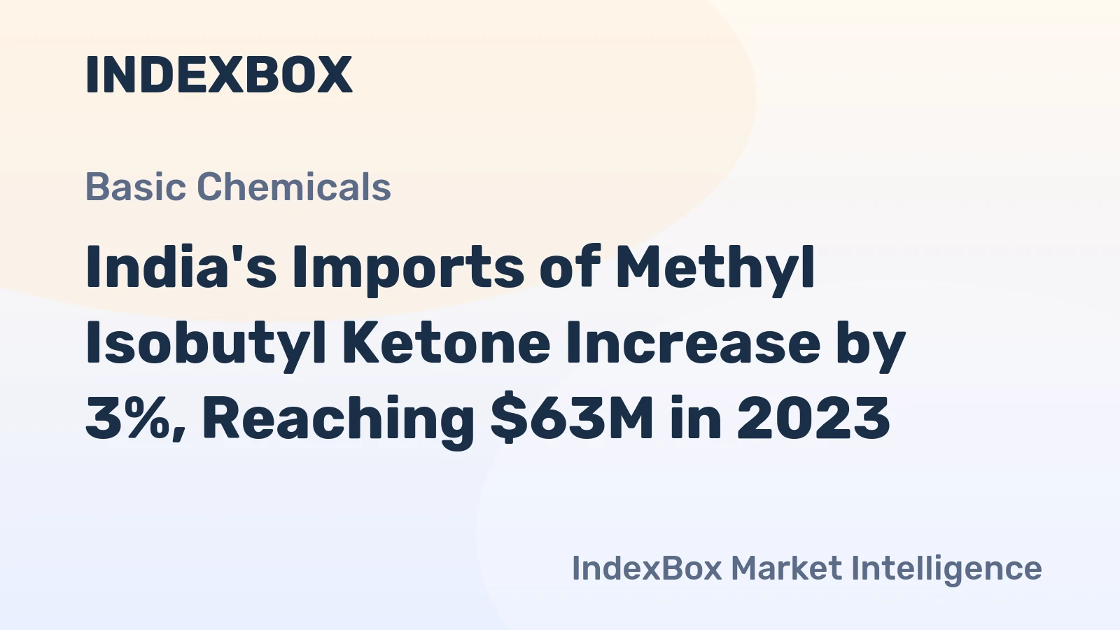 India's Imports of Methyl Isobutyl Ketone Increase by 3%, Reaching $63M in 2023
