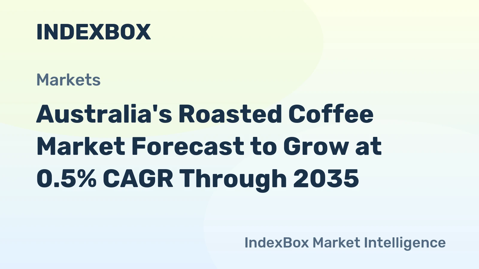 Australia's Roasted Coffee Market Forecast to Grow at 0.5% CAGR Through 2035