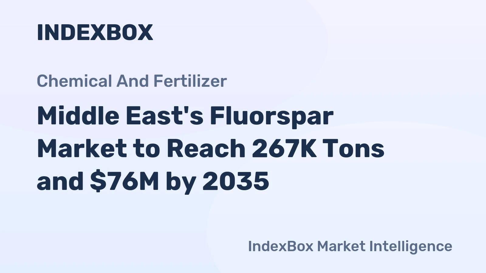 Middle East's Fluorspar Market to Reach 267K Tons and $76M by 2035