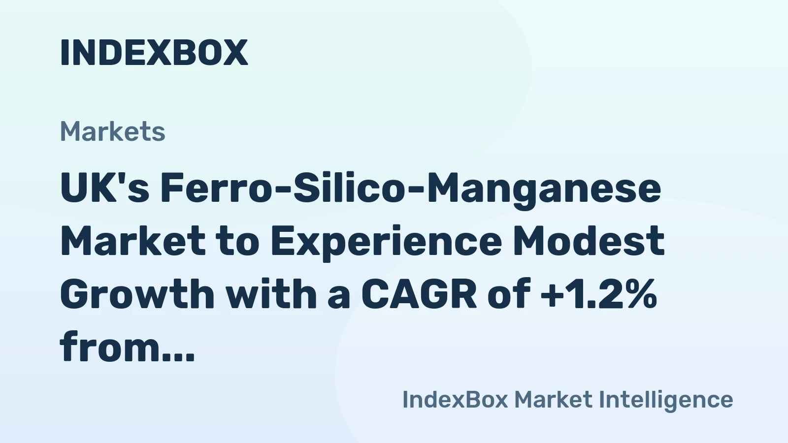 UK's Ferro-Silico-Manganese Market to Experience Modest Growth with a CAGR of +1.2% from 2024 to 2035