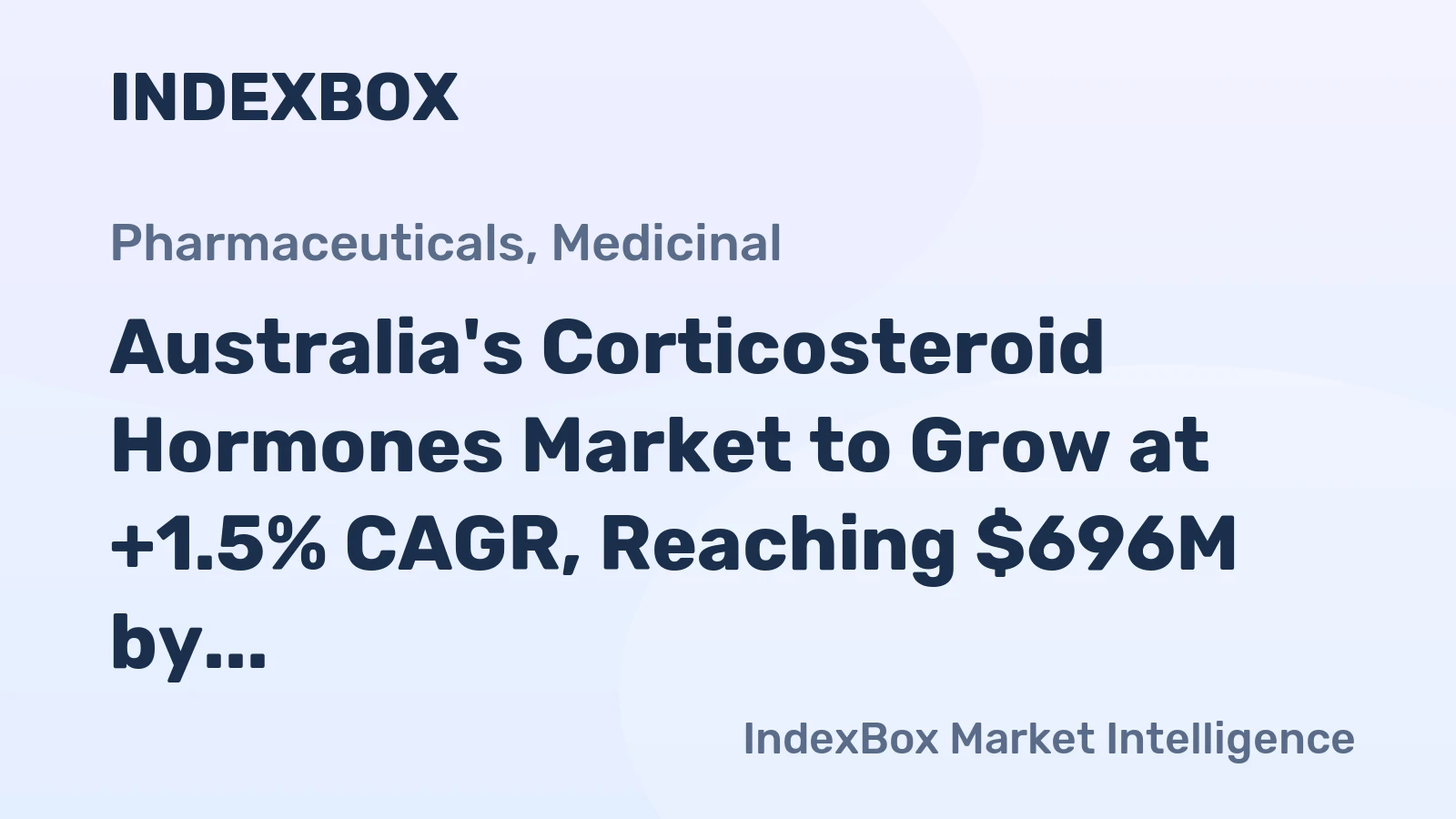 Australia's Corticosteroid Hormones Market to Grow at +1.5% CAGR, Reaching $696M by 2035