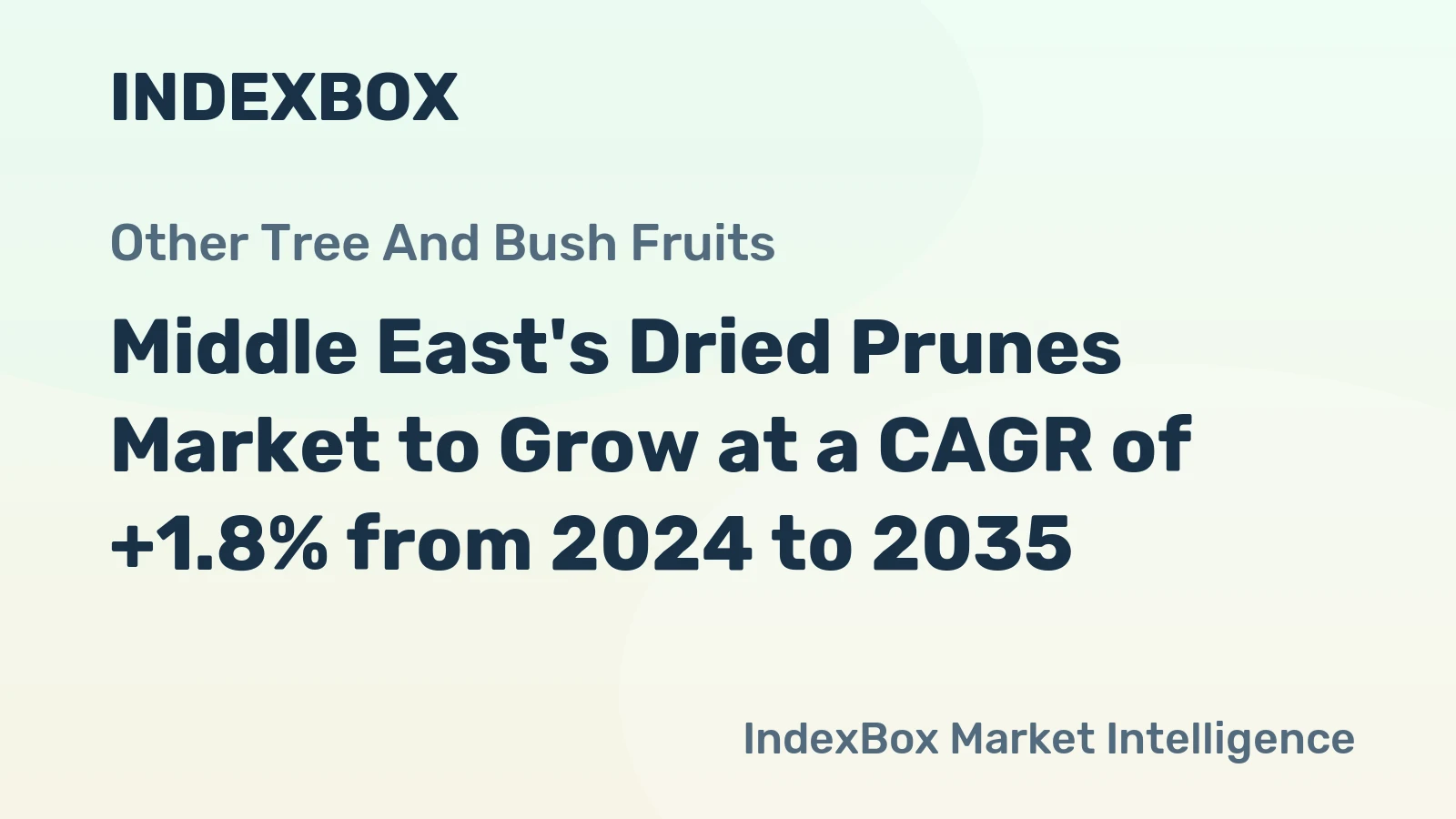 Middle East's Dried Prunes Market to Grow at a CAGR of +1.8% from 2024 to 2035