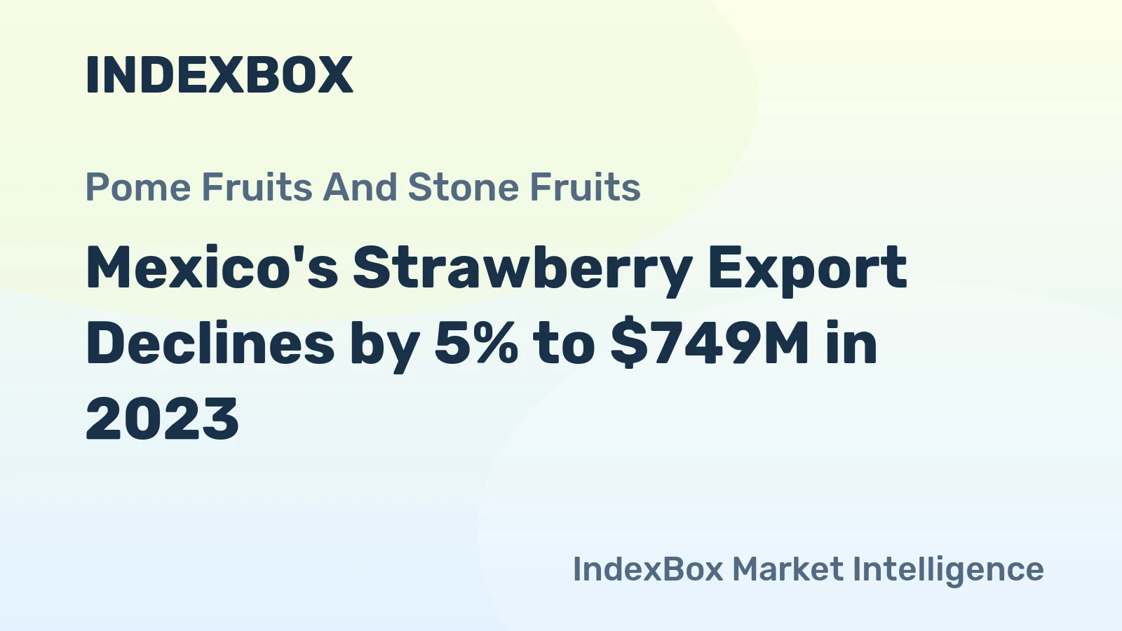 Mexico's Strawberry Export Declines by 5% to $749M in 2023