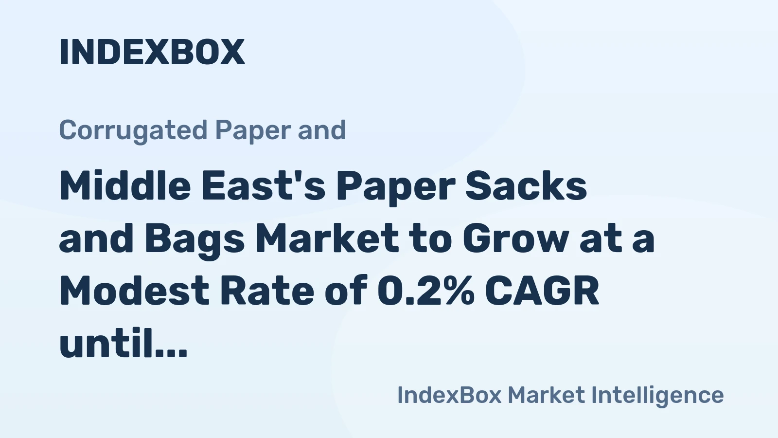 Middle East's Paper Sacks and Bags Market to Grow at a Modest Rate of 0.2% CAGR until 2035, Reaching $44.5B in Value