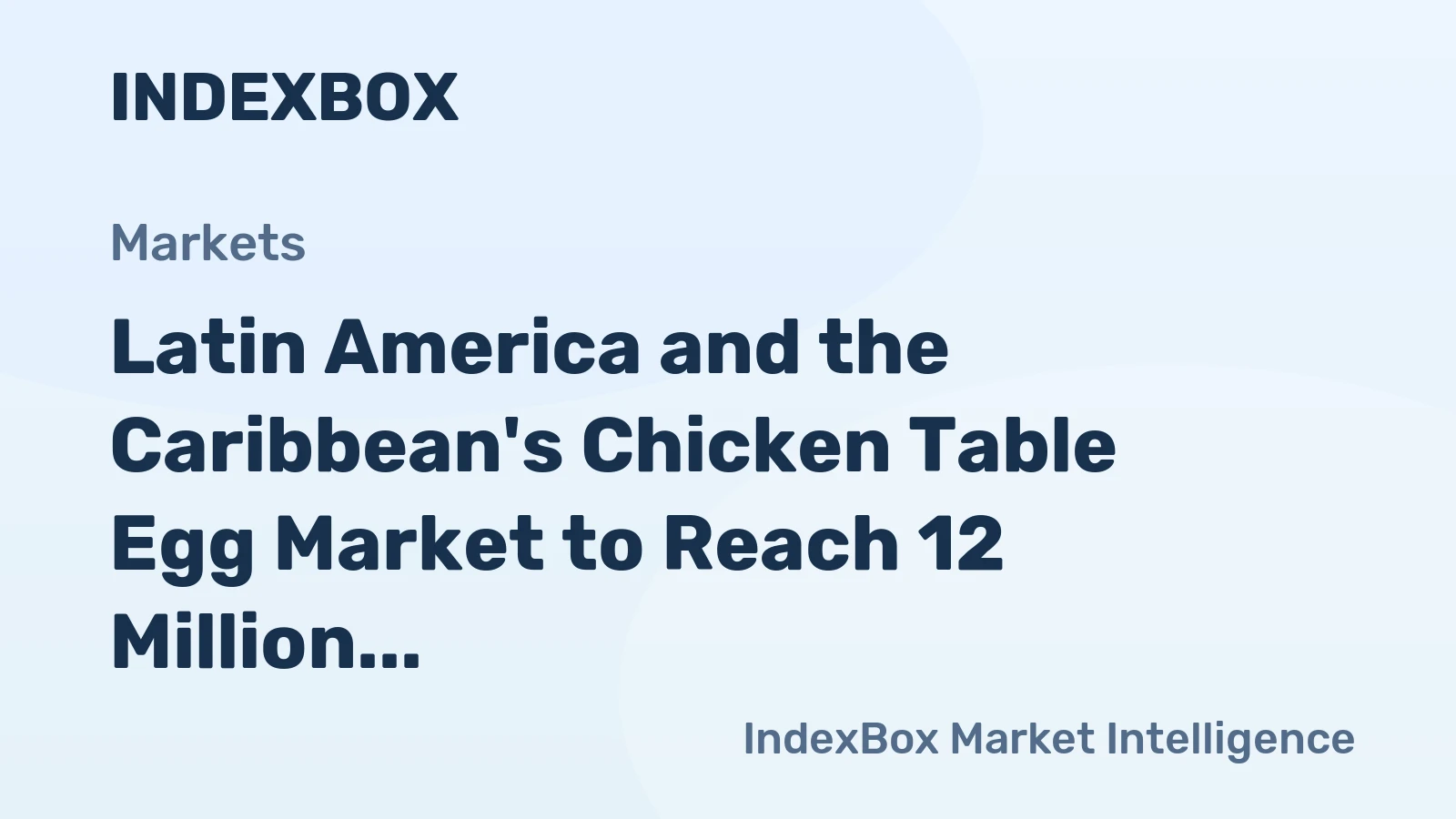 Latin America and the Caribbean's Chicken Table Egg Market to Reach 12 Million Tons and $20.4 Billion by 2035