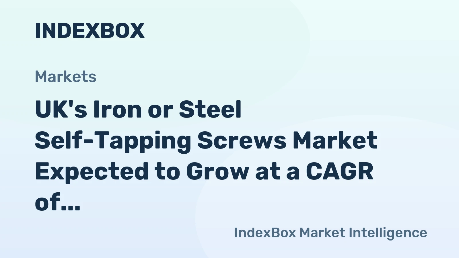UK's Iron or Steel Self-Tapping Screws Market Expected to Grow at a CAGR of +1.1% till 2035, Reaching $872M
