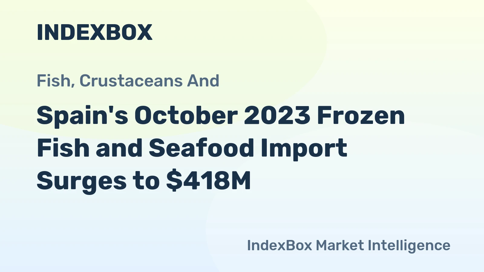 Spain's October 2023 Frozen Fish and Seafood Import Surges to $418M