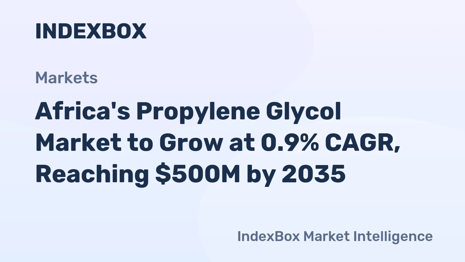 Africa's Propylene Glycol Market to Grow at 0.9% CAGR, Reaching $500M by 2035