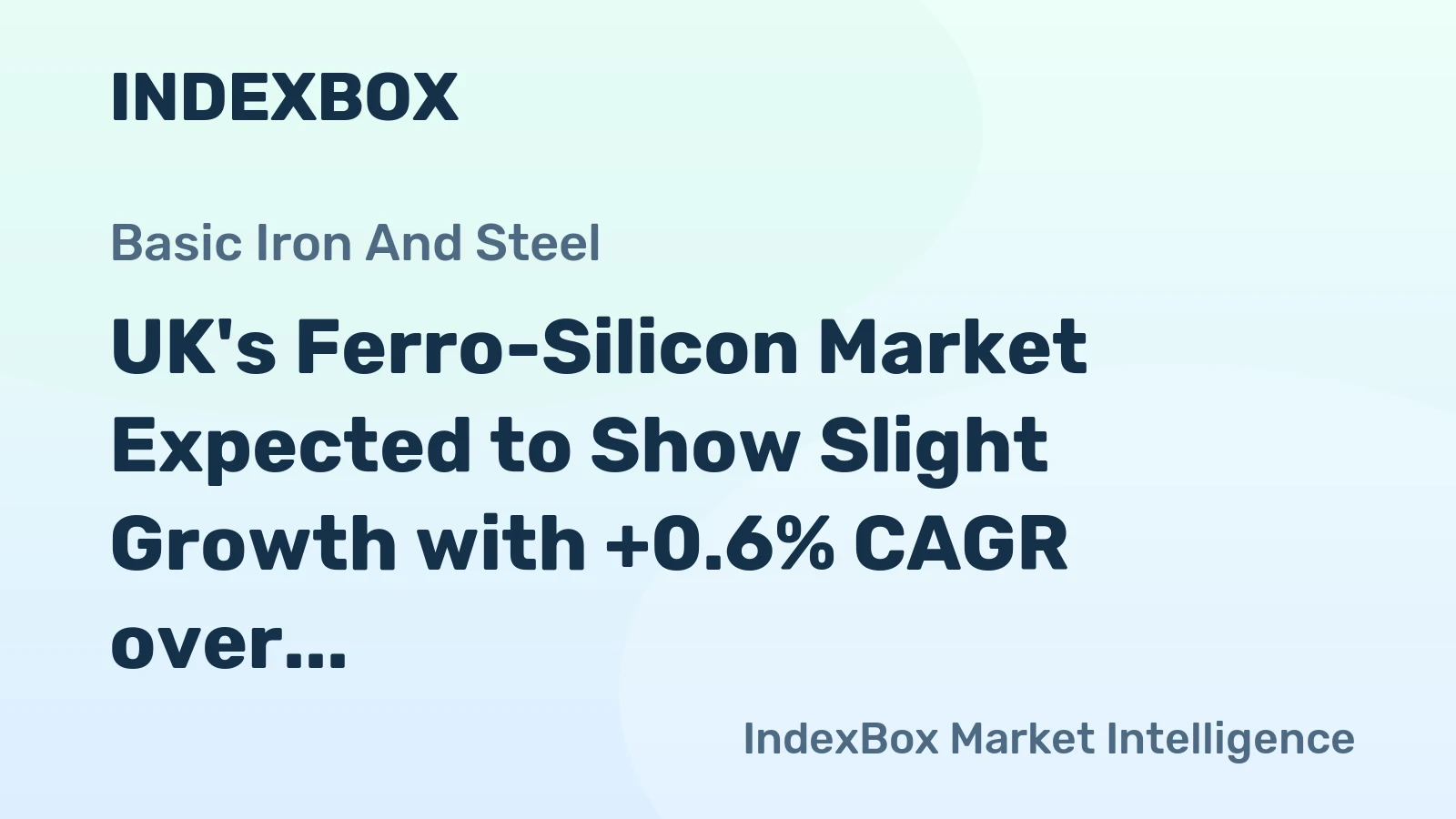 UK's Ferro-Silicon Market Expected to Show Slight Growth with +0.6% CAGR over Next Decade