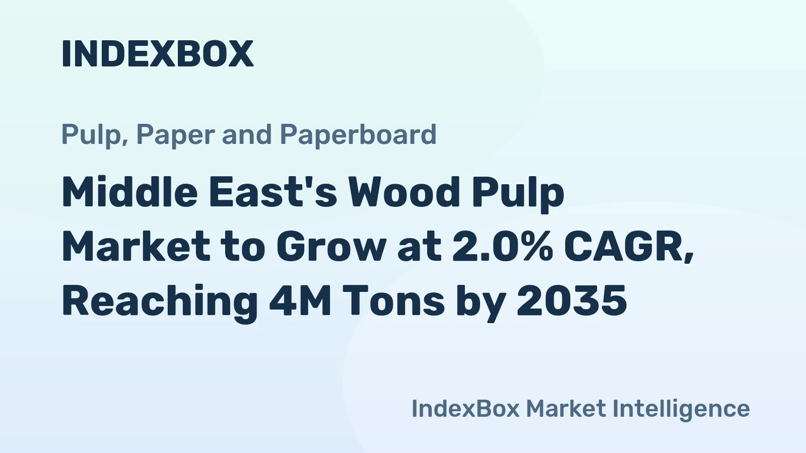 Middle East's Wood Pulp Market to Grow at 2.0% CAGR, Reaching 4M Tons by 2035