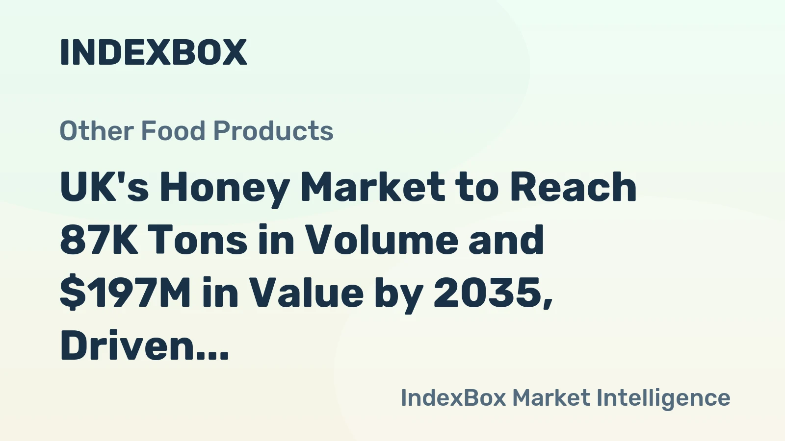 UK's Honey Market to Reach 87K Tons in Volume and $197M in Value by 2035, Driven by Increasing Demand