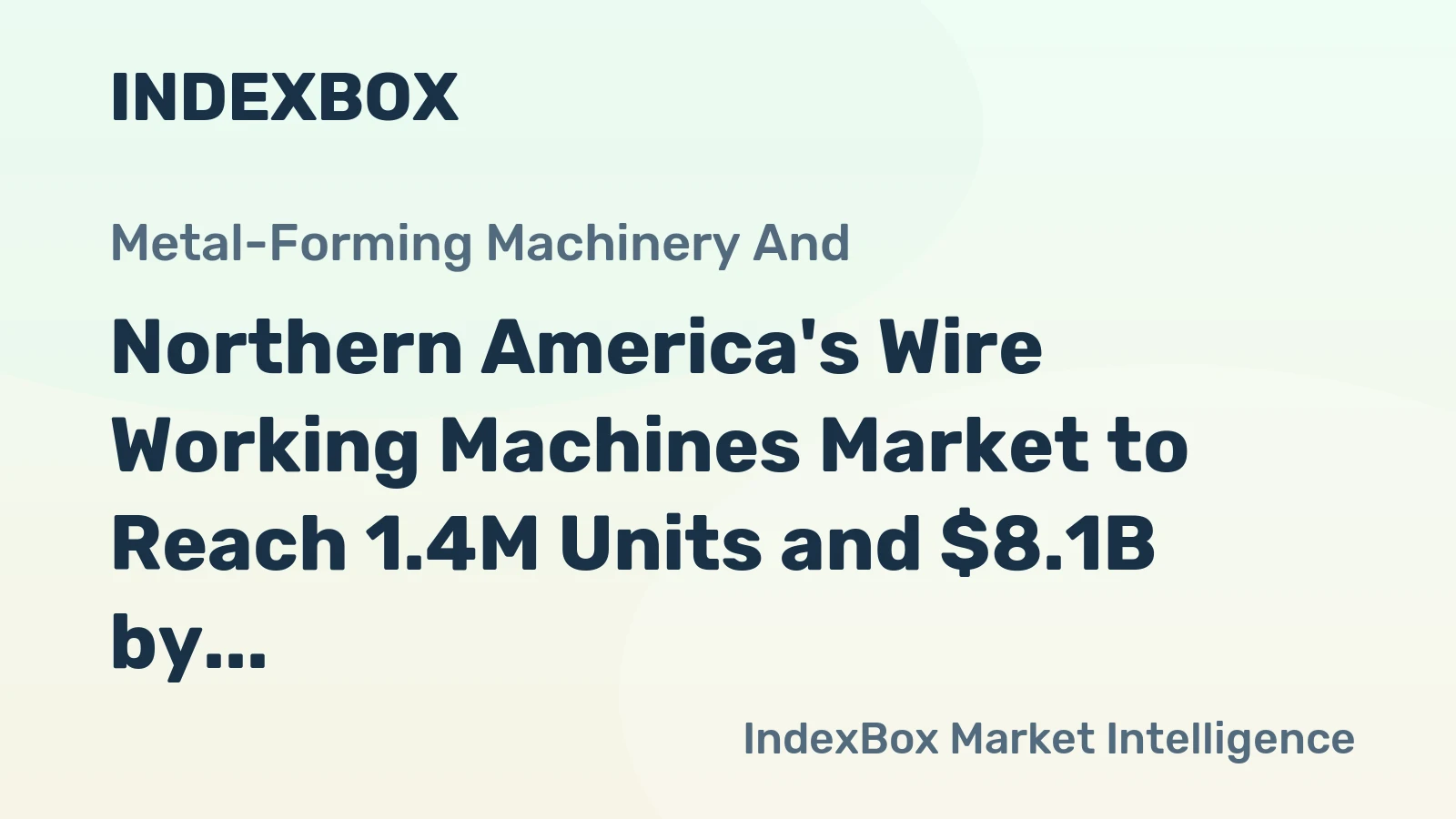 Northern America's Wire Working Machines Market to Reach 1.4M Units and $8.1B by 2035
