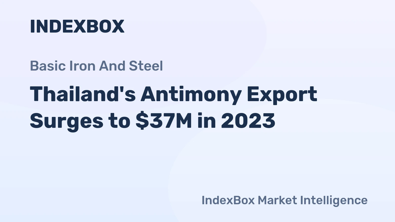 Thailand's Antimony Export Surges to $37M in 2023