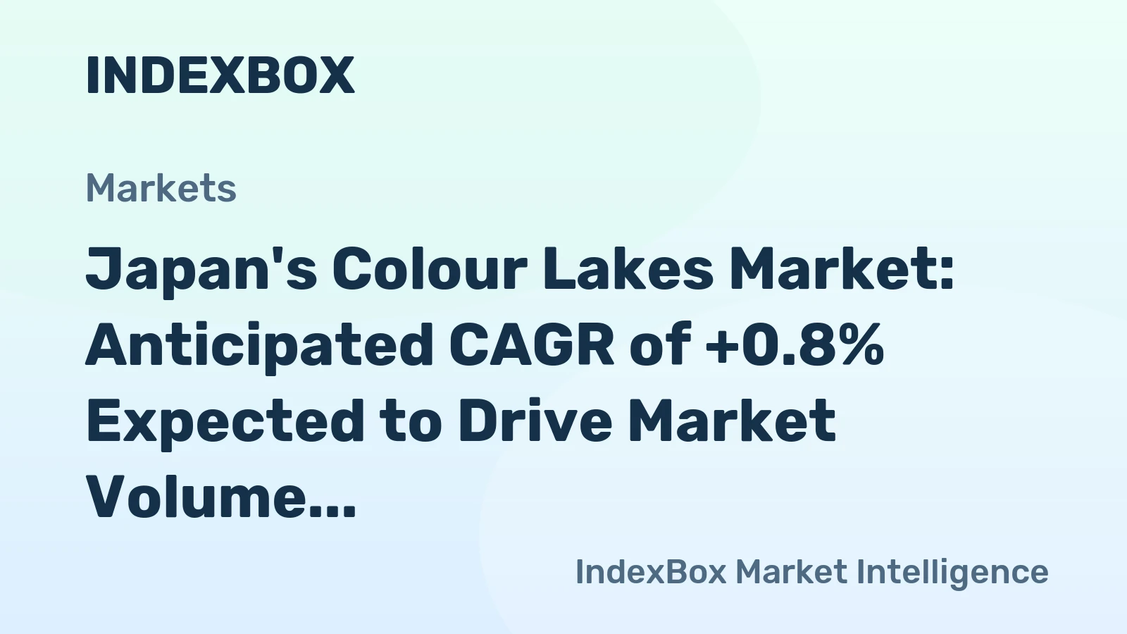 Japan's Colour Lakes Market: Anticipated CAGR of +0.8% Expected to Drive Market Volume to 10K Tons by 2035