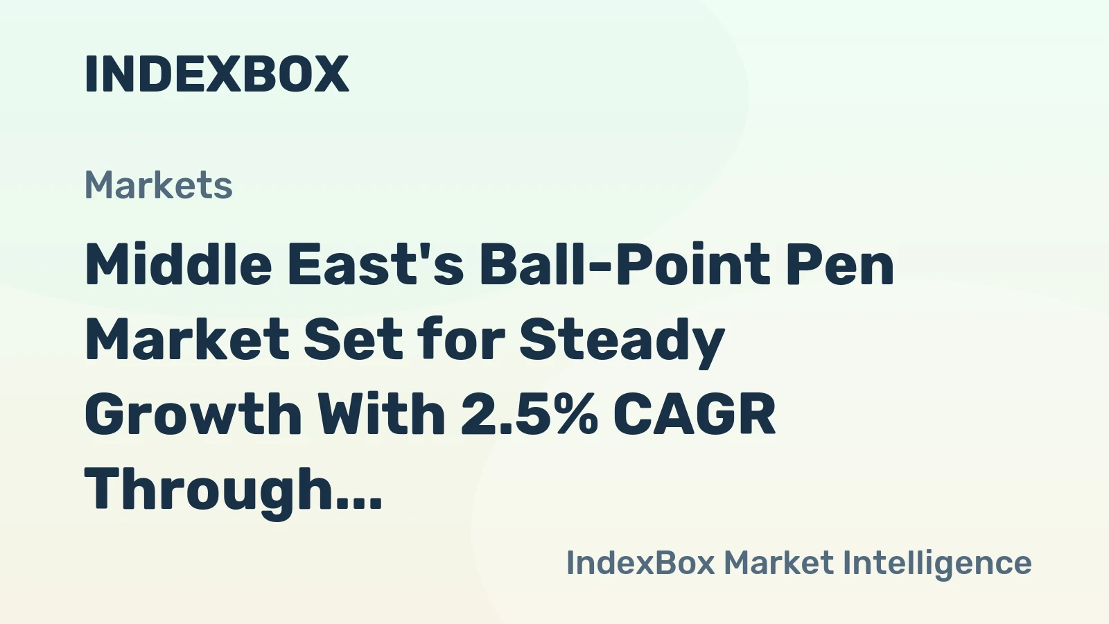 Middle East's Ball-Point Pen Market Set for Steady Growth With 2.5% CAGR Through 2035